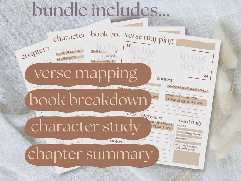 Digital Bible Study Guide Template Bible Study Template Minimalist ...