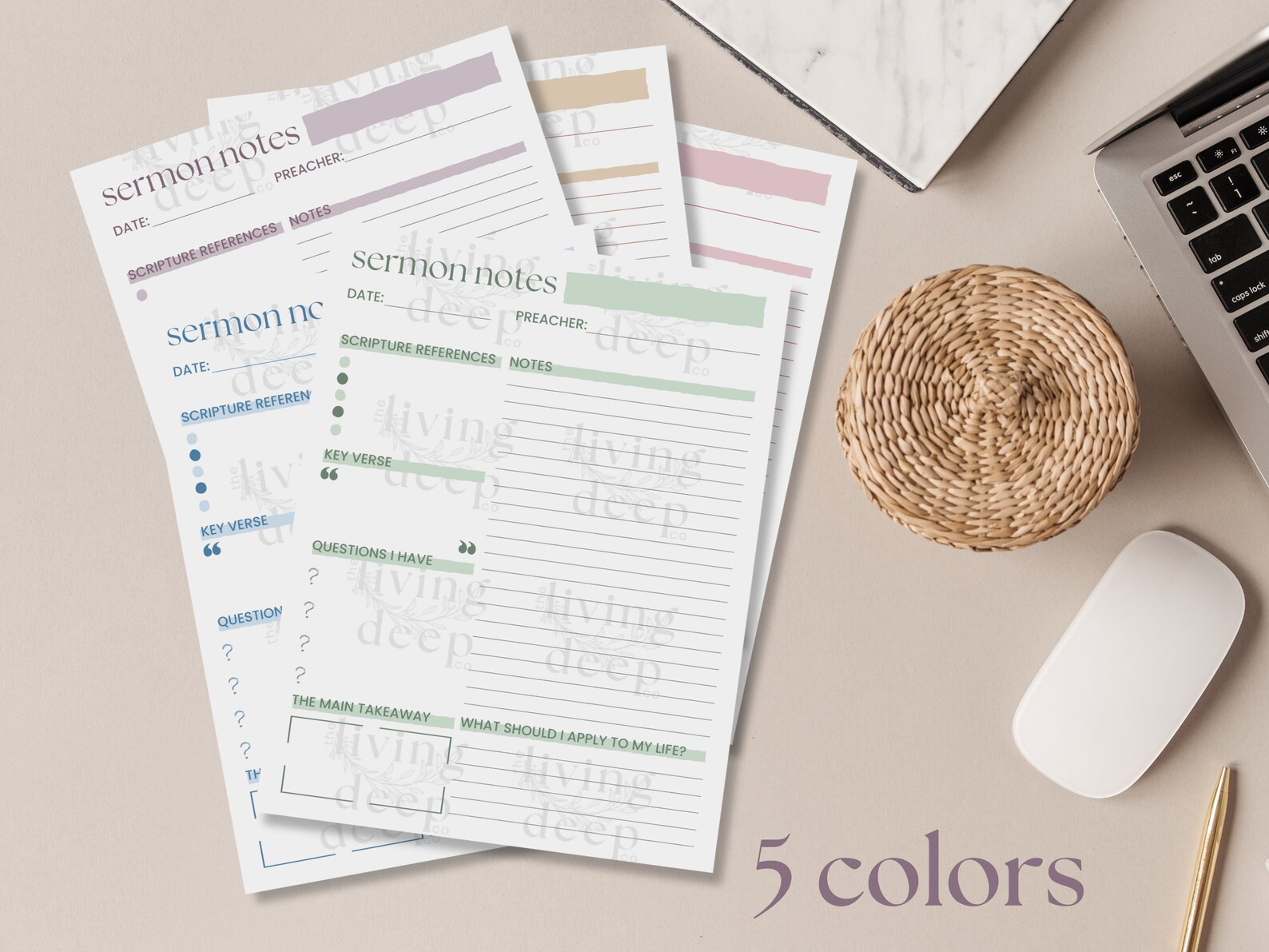 Bible Study Template Digital Sermon Notes Bible Study Guide Bible Study ...