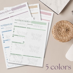 Bible Study Template Digital Sermon Notes Bible Study Guide Bible Study ...
