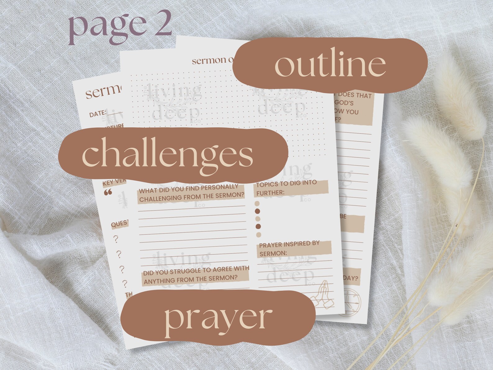 Bible Study Template Digital Sermon Notes Bundle Bible Study Guide ...