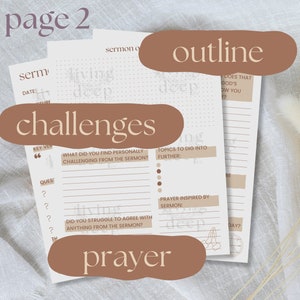 Bible Study Template Digital Sermon Notes Bundle Bible Study Guide ...