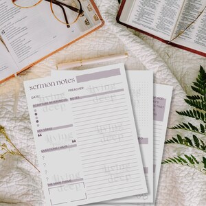 Bible Study Template Digital Sermon Notes Bundle Bible Study Guide ...