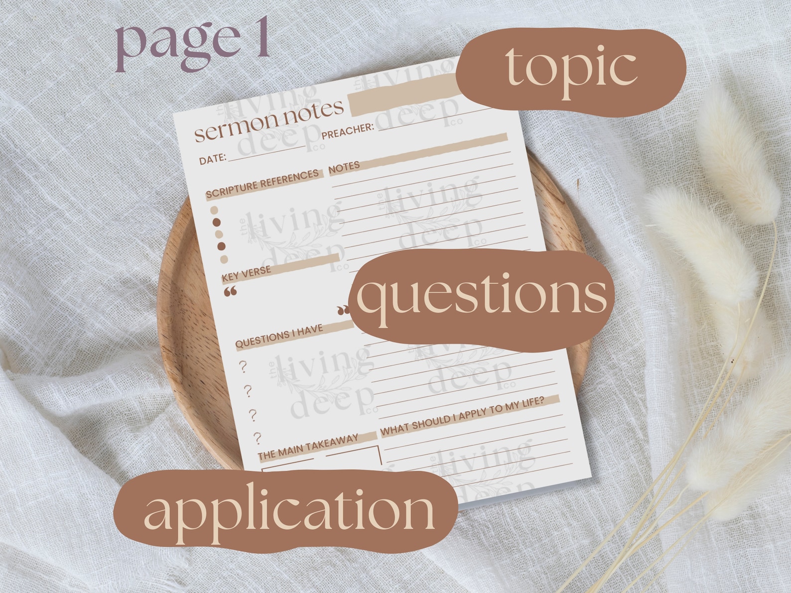 Bible Study Template Digital Sermon Notes Bible Study Guide Bible Study ...