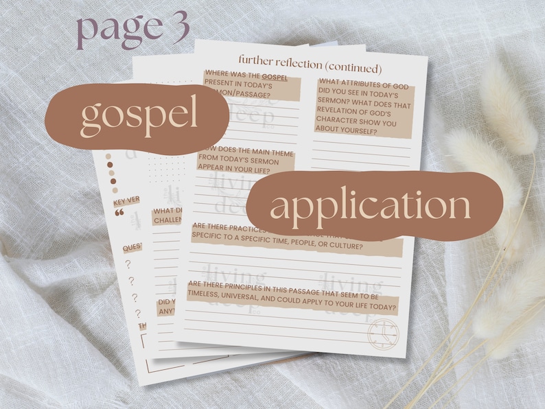 Bible Study Template Digital Sermon Notes Bundle Bible Study Guide ...