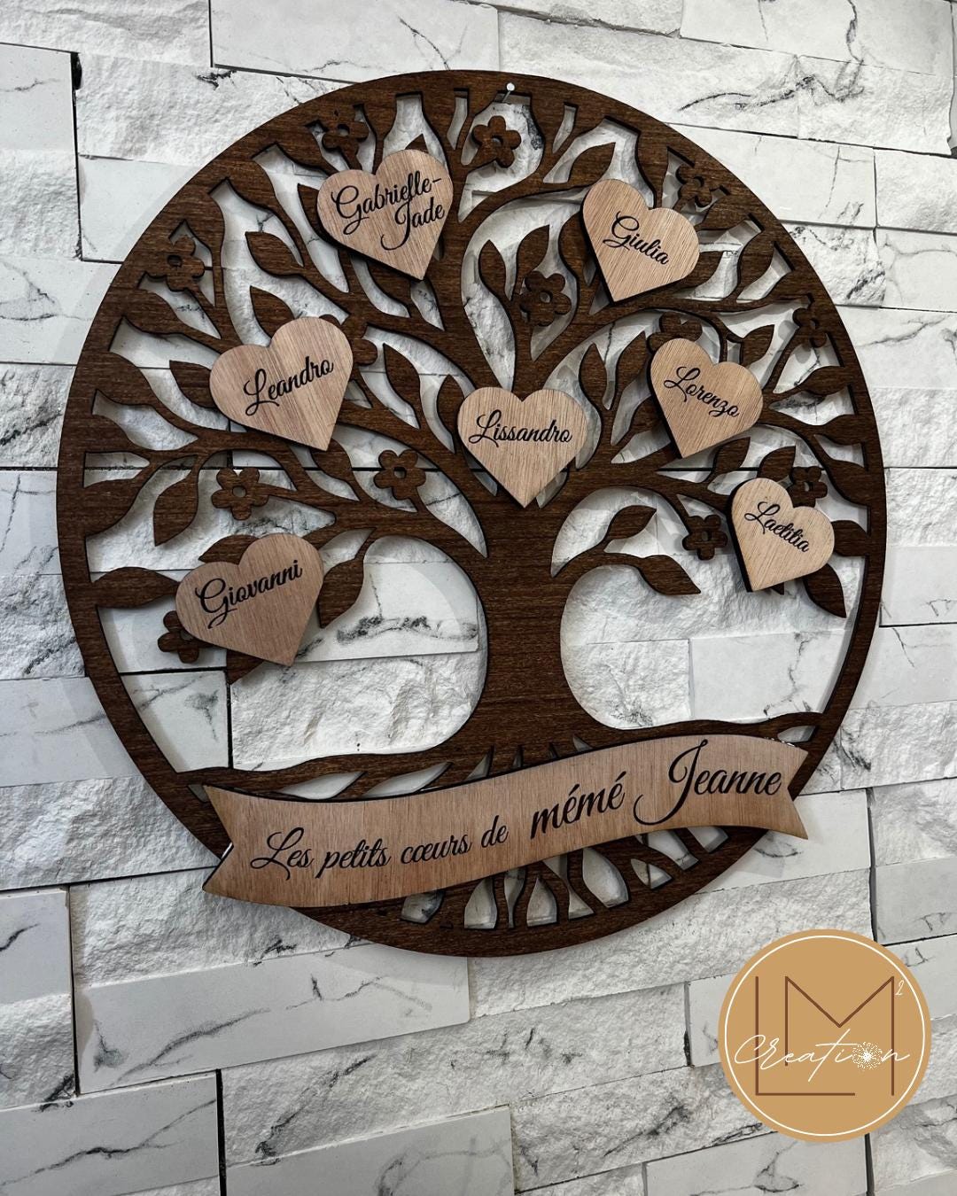 Personalized Wooden Family Tree – Round Shape – Original Family Gift - Etsy