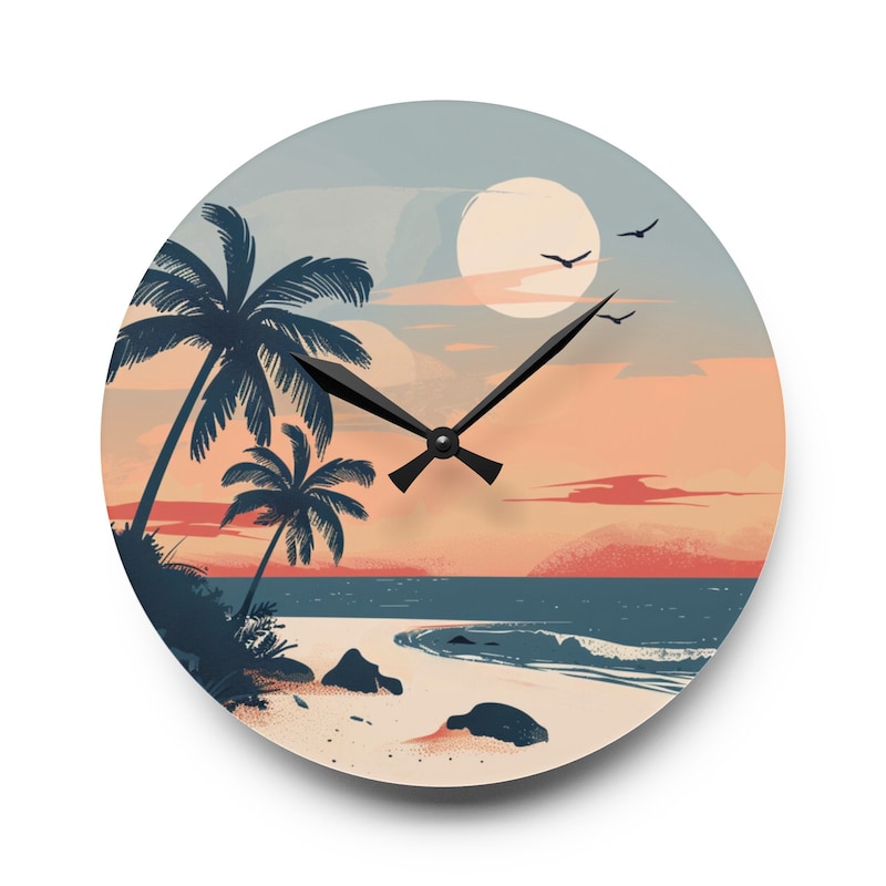 Beach Clock - Etsy