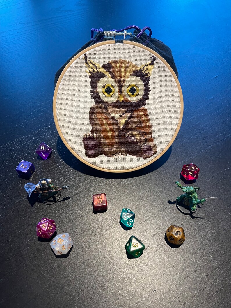 COMPLETED Dnd Monster Cross Stitch - Etsy