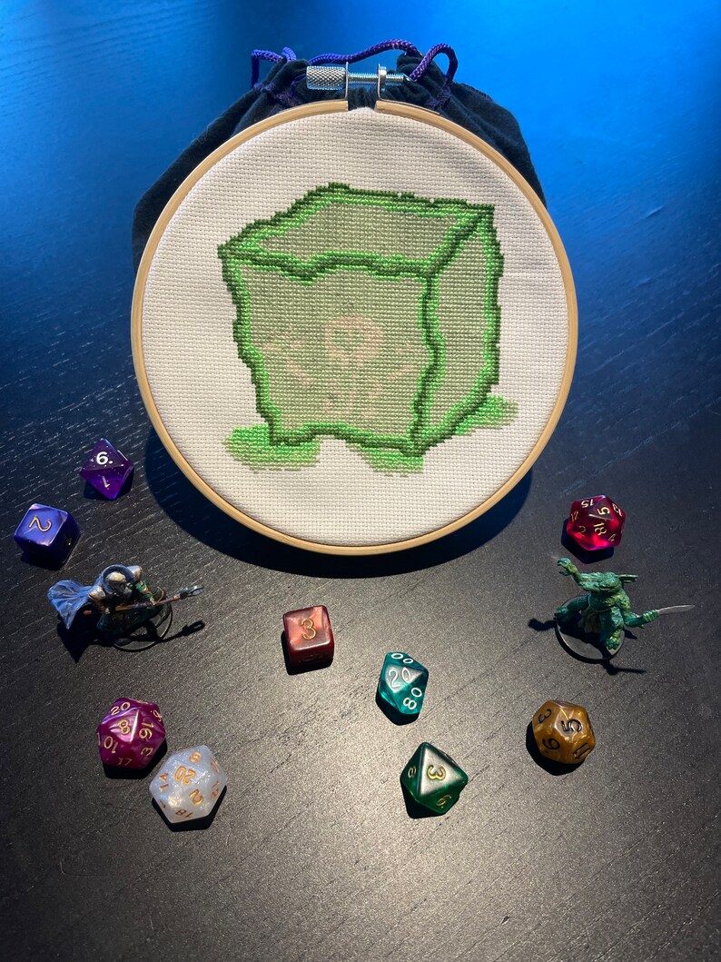 COMPLETED Dnd Monster Cross Stitch - Etsy