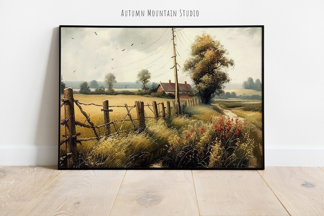 Country Road Oil Painting PRINTABLE Digital Wall Art Digital Download ...