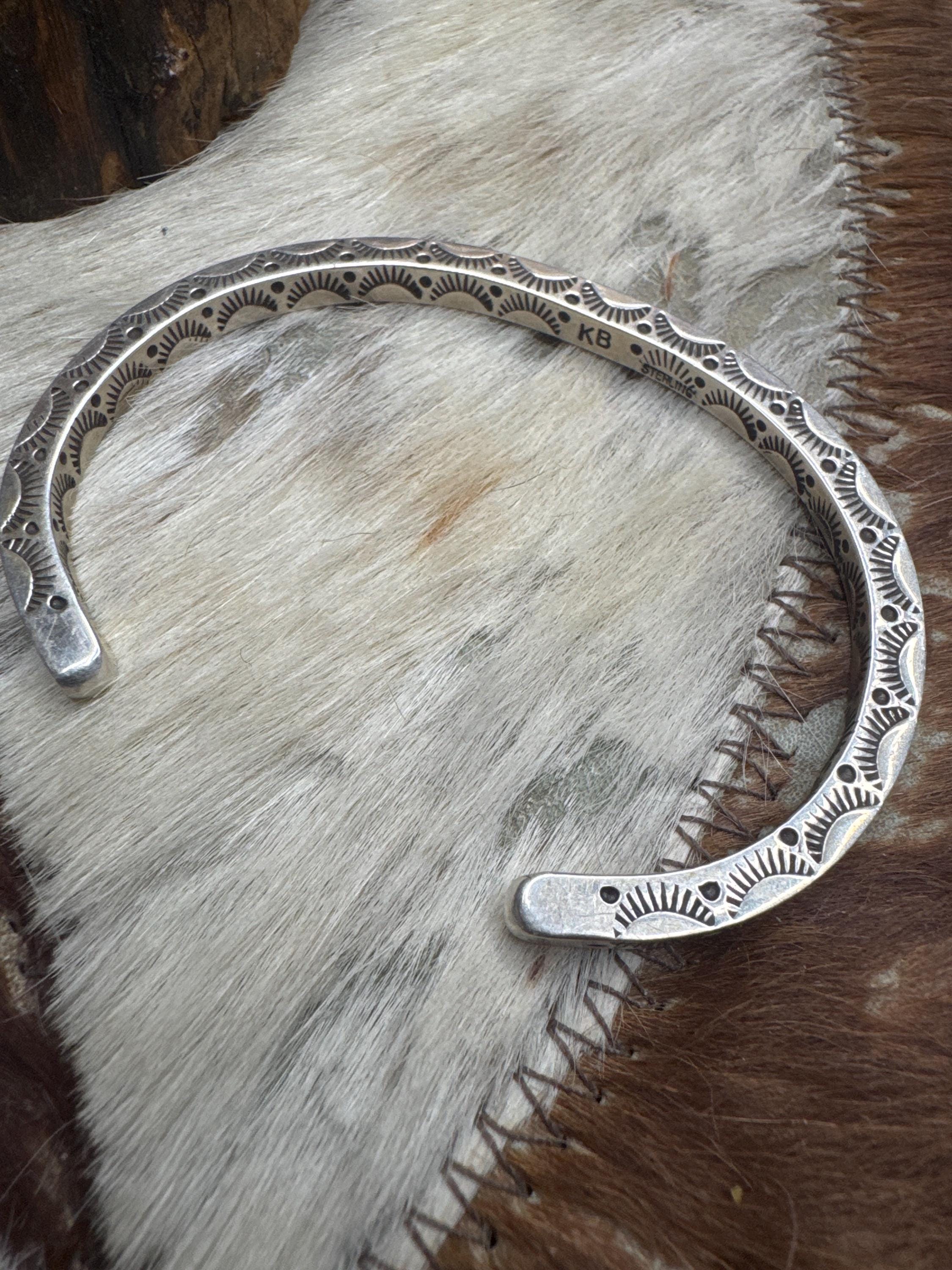 Vintage Navajo KENNETH BEGAY Signed Thick Sterling Silver Cuff - Etsy