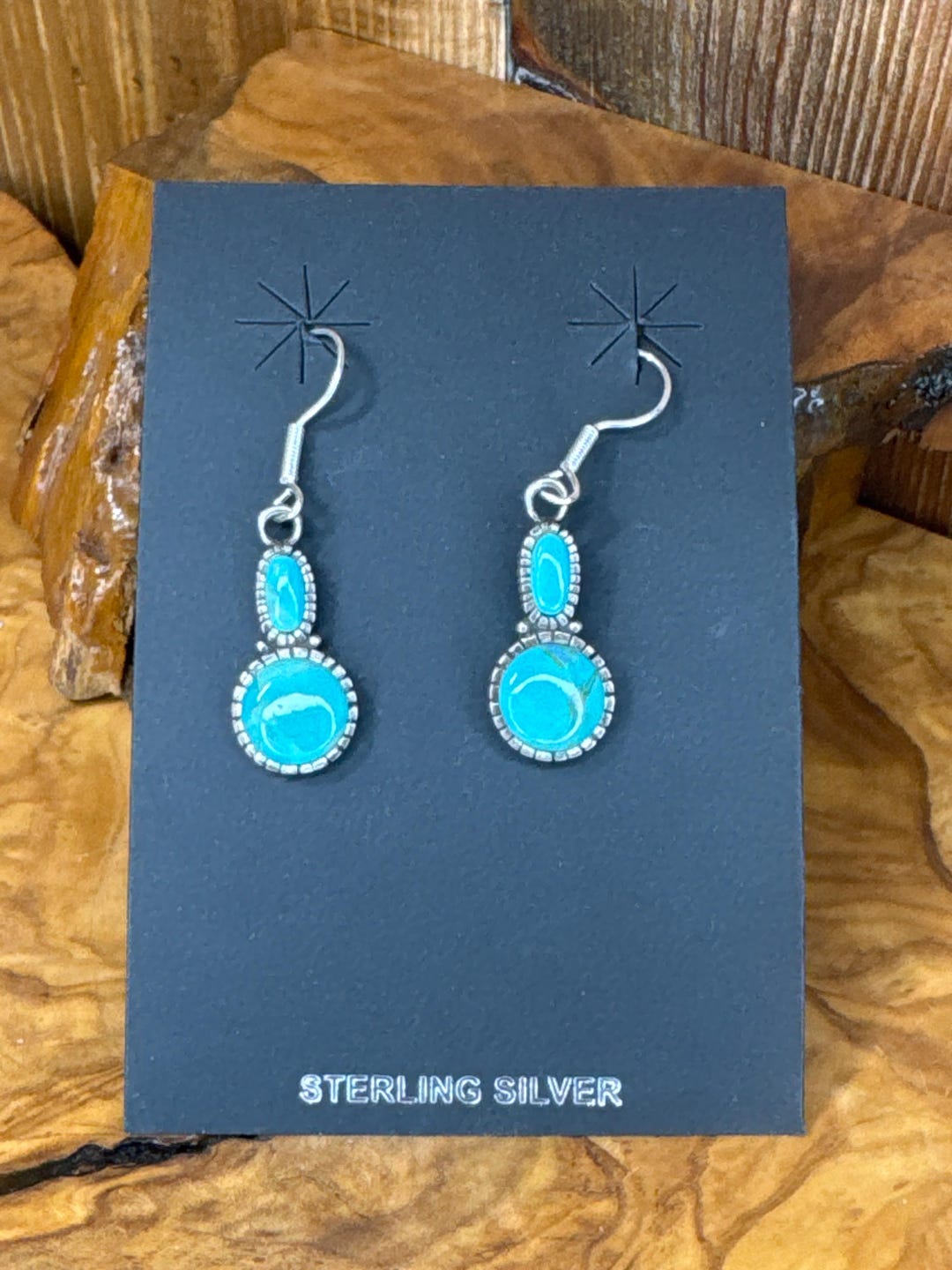 Barse Thailand Vintage 925 Sterling Silver Dangle Turquoise Earrings - Etsy