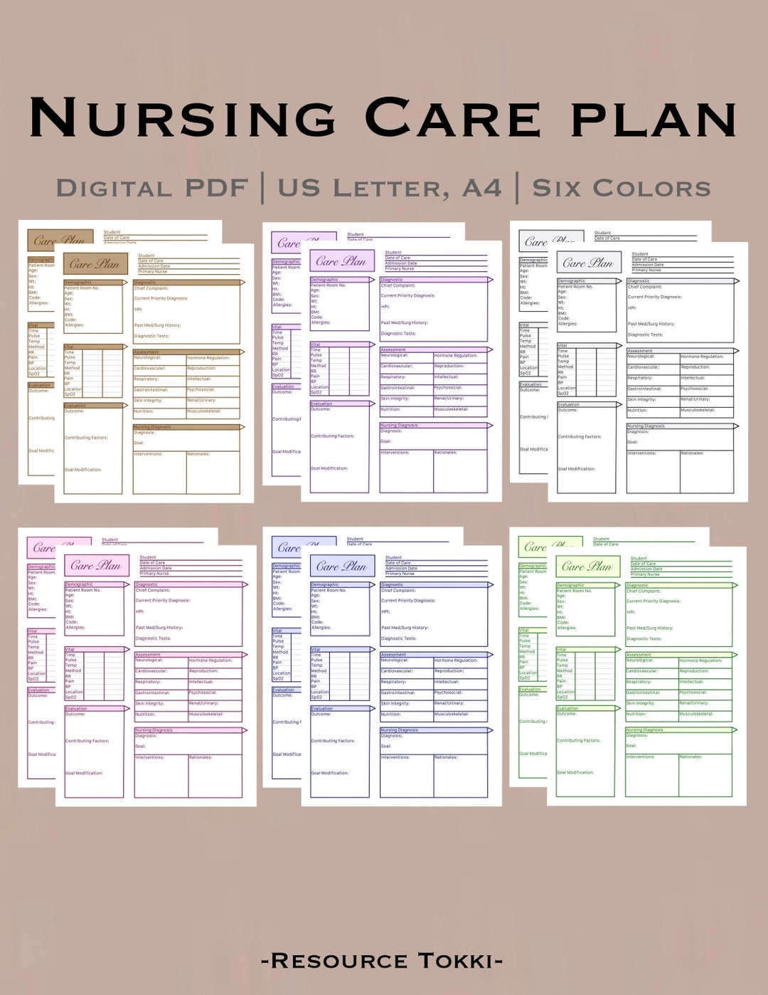 Nursing Care Plan Templates, Nursing Student Resource, Nursing ...