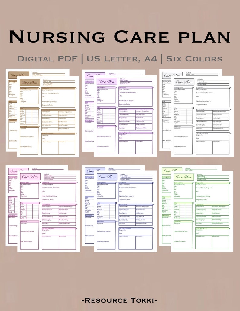 Nursing Care Plan Templates, Nursing Student Resource, Nursing ...