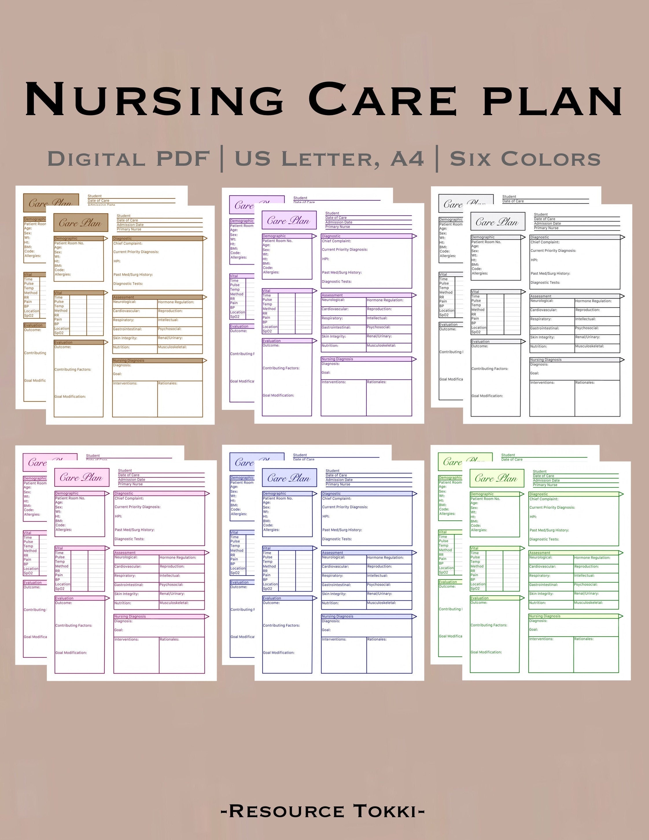 Nursing Care Plan Templates, Nursing Student Resource, Nursing ...