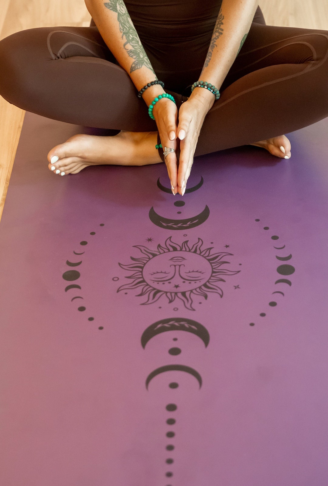Moon Yoga Mat mystic Moon Purple / Extremely Non-slip Made of 100% ...