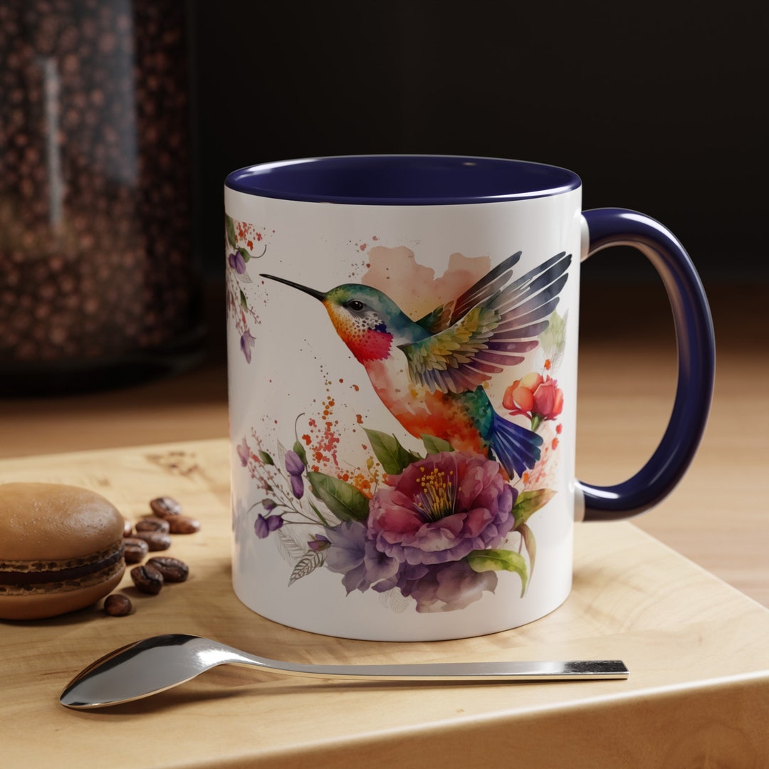 Hummingbird Mug, Watercolor Hummingbird, Hummingbird Lover, Gift for ...