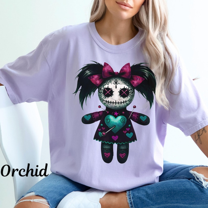 Voodoo Doll Shirt, Gothic Creepy Cute Graphic Tee, Witchy Dark ...