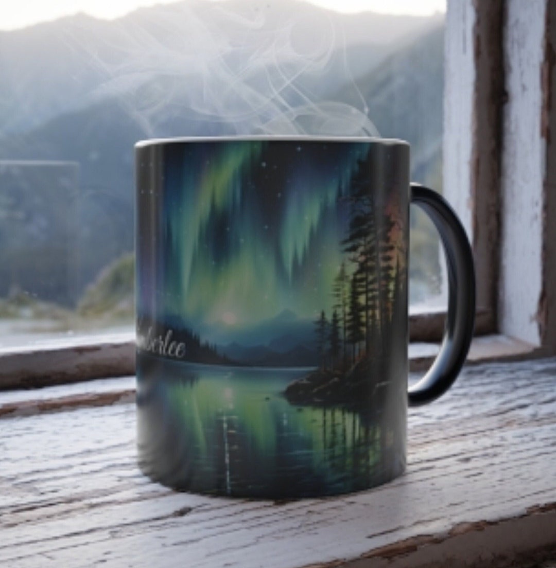 Northern Lights Color Morphing Mug, 11oz Magic Northern Lights Lover ...