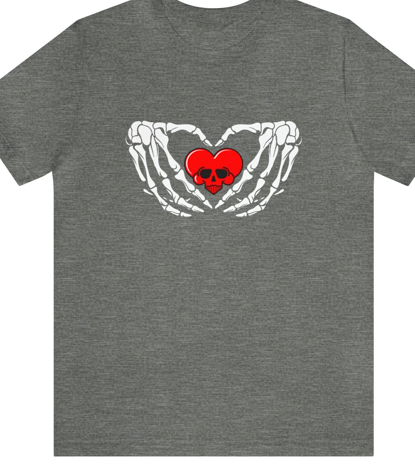 Skeleton Heart Hands T-shirt, Skeleton Hands Making a Heart Shirt ...