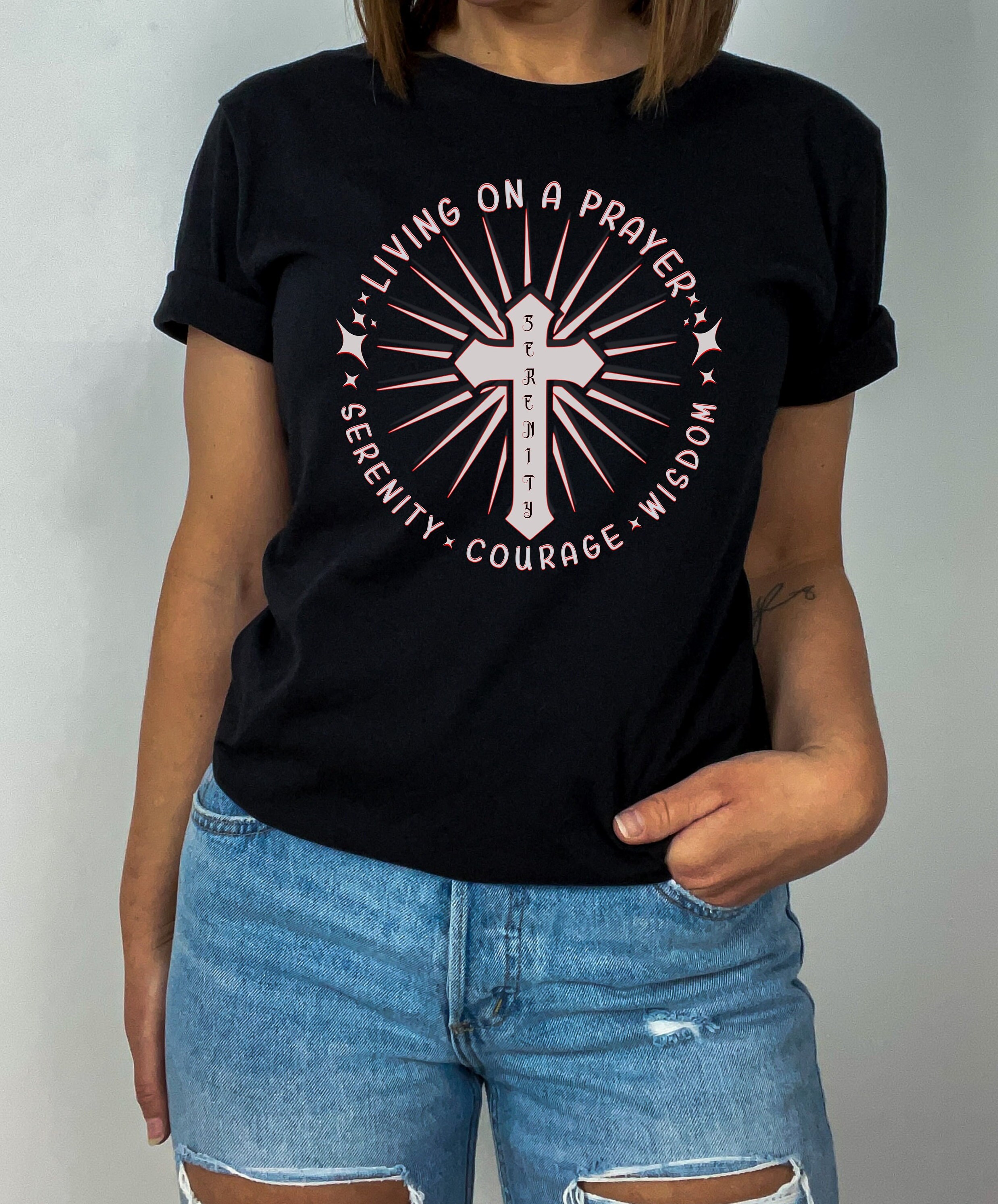 Serenity Prayer Shirt for Drug and Alcohol Recovery, Sobriety Gift ...