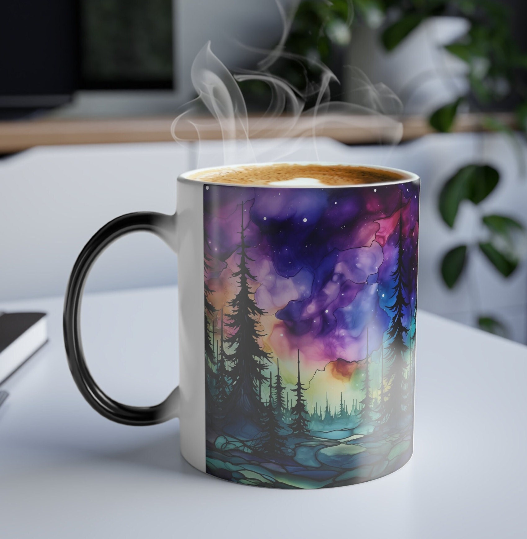 Northern Lights Color Morphing Mug, 11oz Magic Northern Lights Lover ...