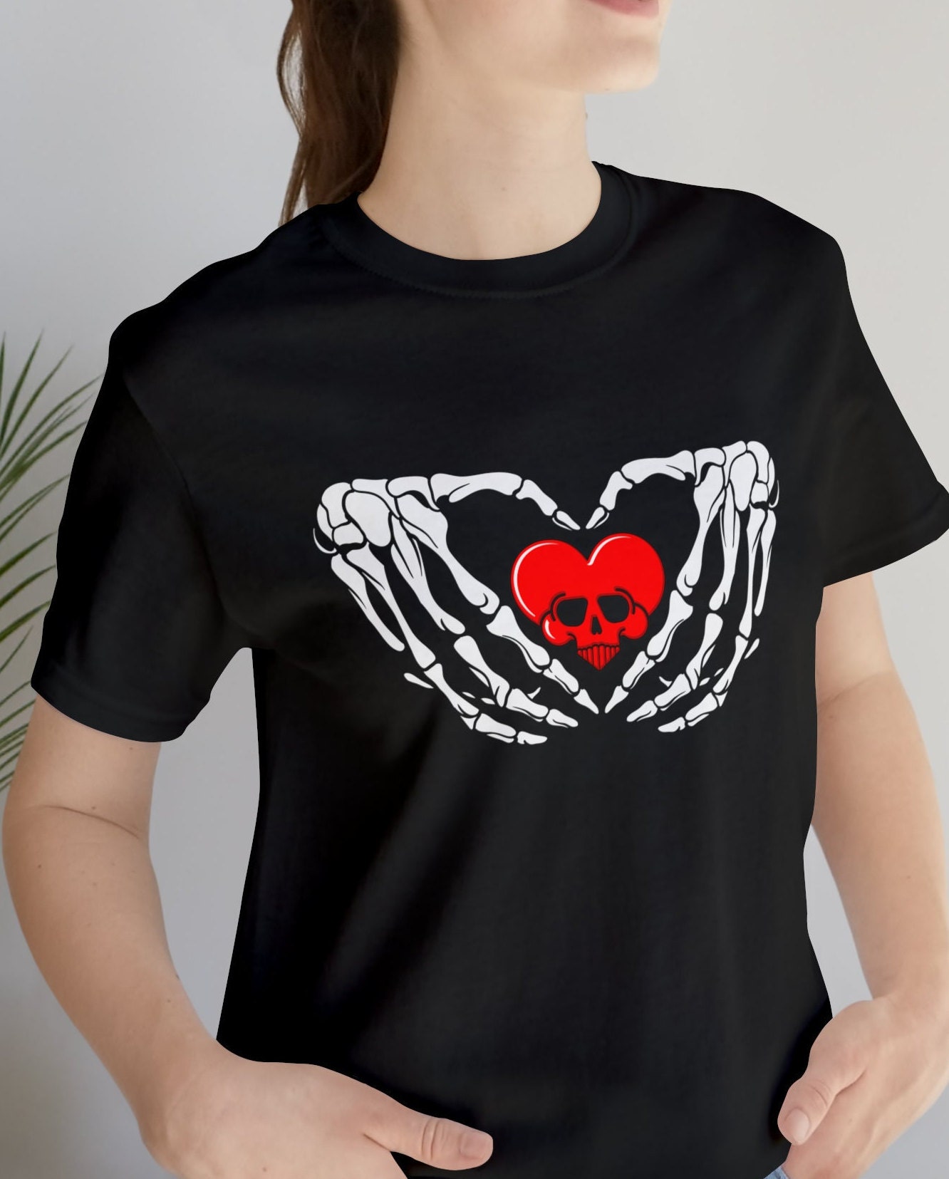 Skeleton Heart Hands T-shirt Skeleton Hands Making a Heart - Etsy
