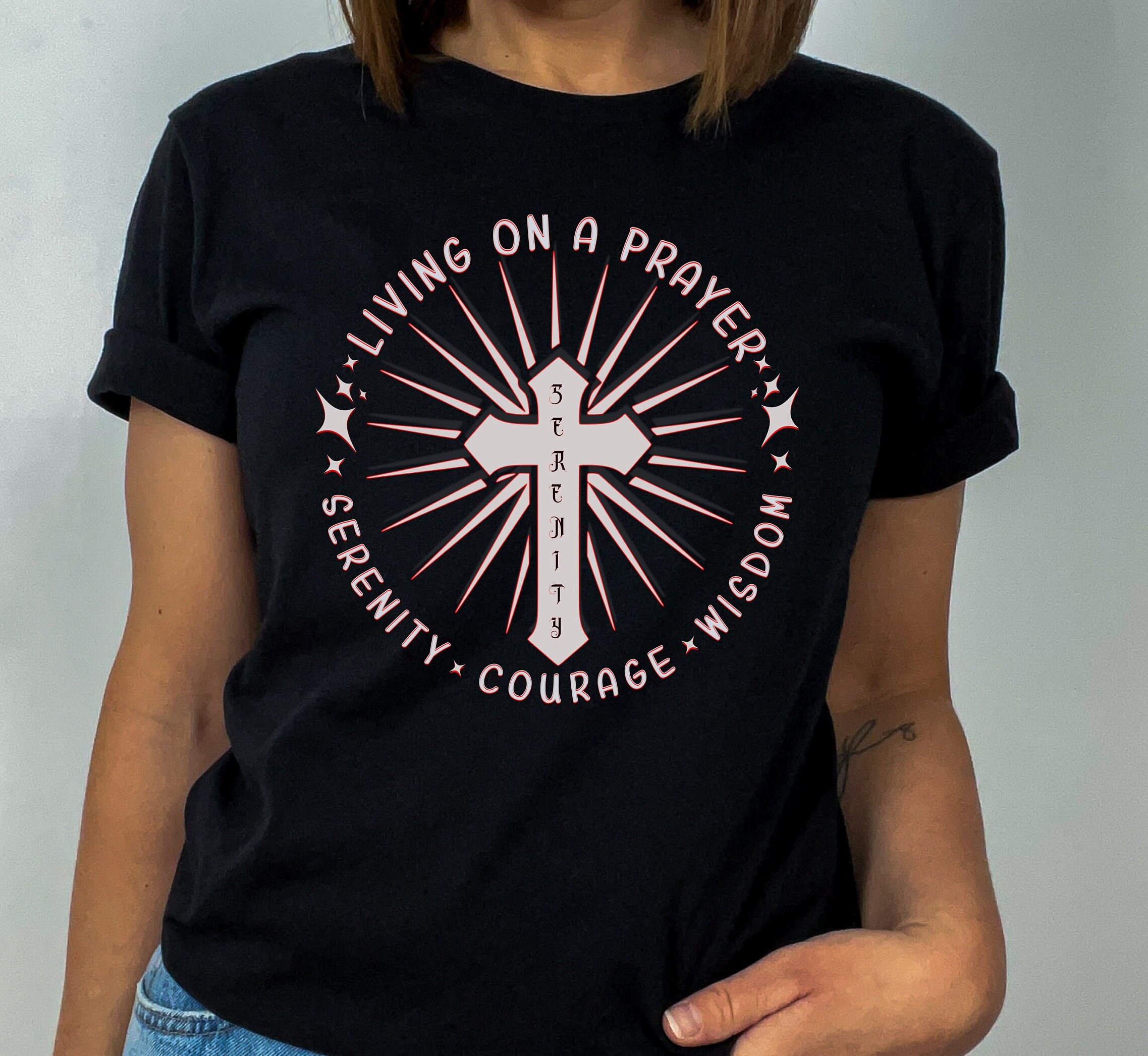 Serenity Prayer Shirt for Drug and Alcohol Recovery, Sobriety Gift ...