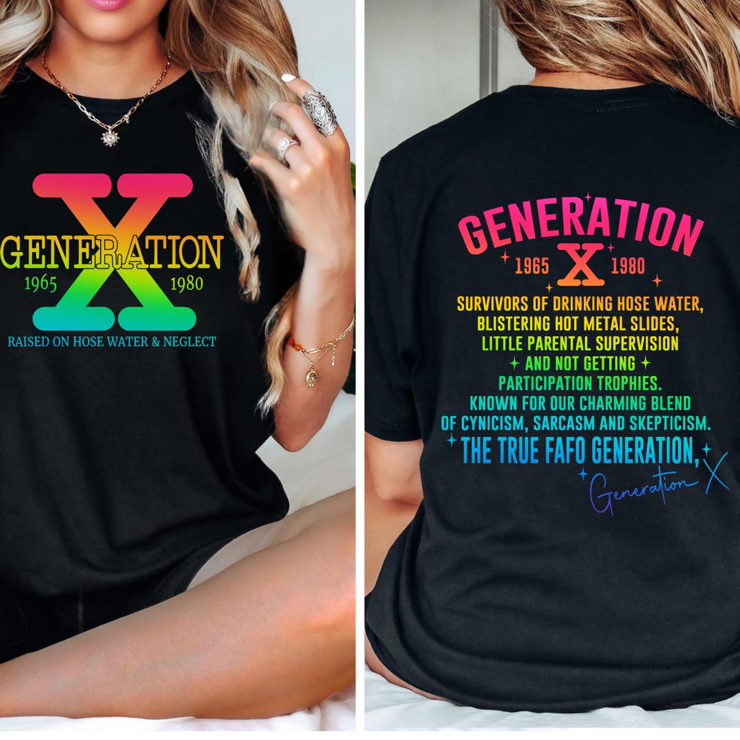 Retro Generation X Tee, Nostalgic Gen X T-shirt, Vintage Style, Perfect Gift for Gen X, Humor ...