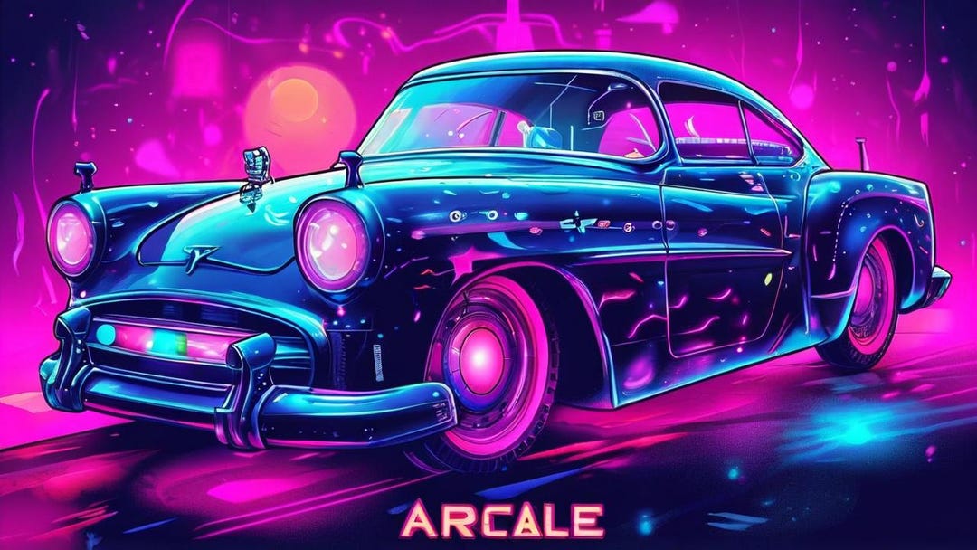 Vintage Retro Tesla Cars, Space and Robots Designs for T-shirts, Other ...