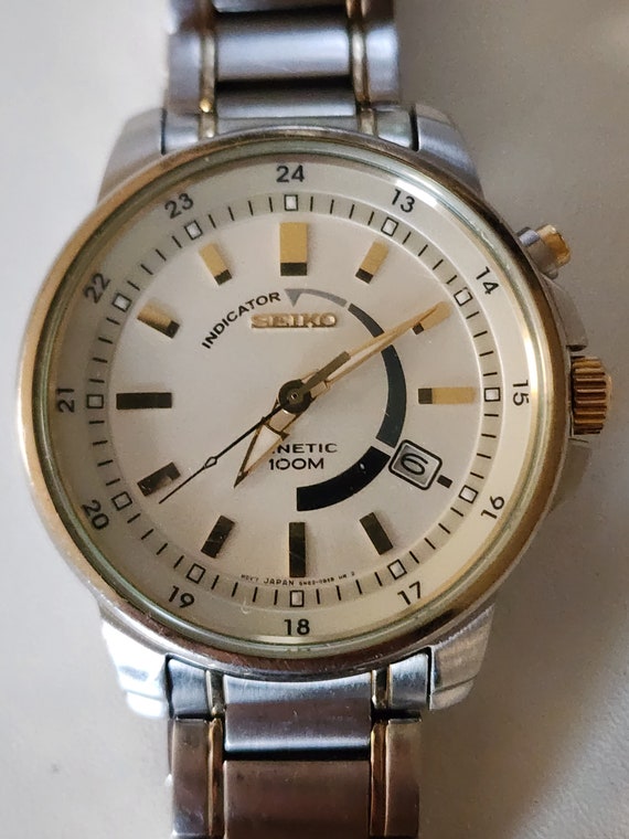 Seiko kinetic 100m two-tone - Gem