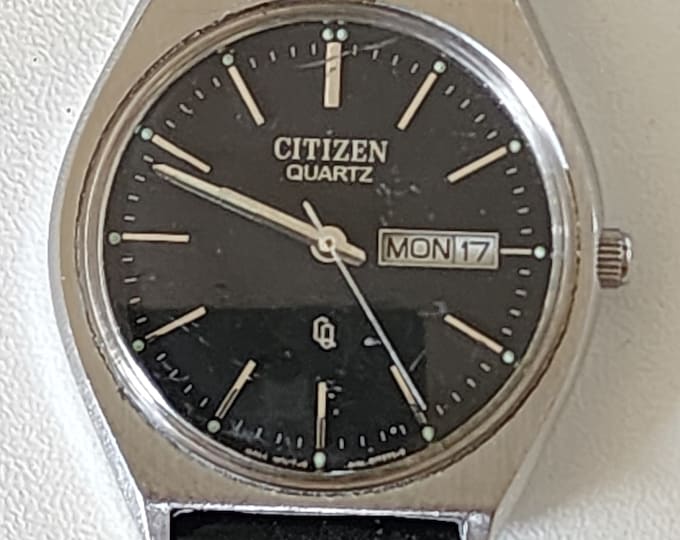 Citizen Black Dial Day Date Quartz Watch-6101 S04212SMT - Etsy