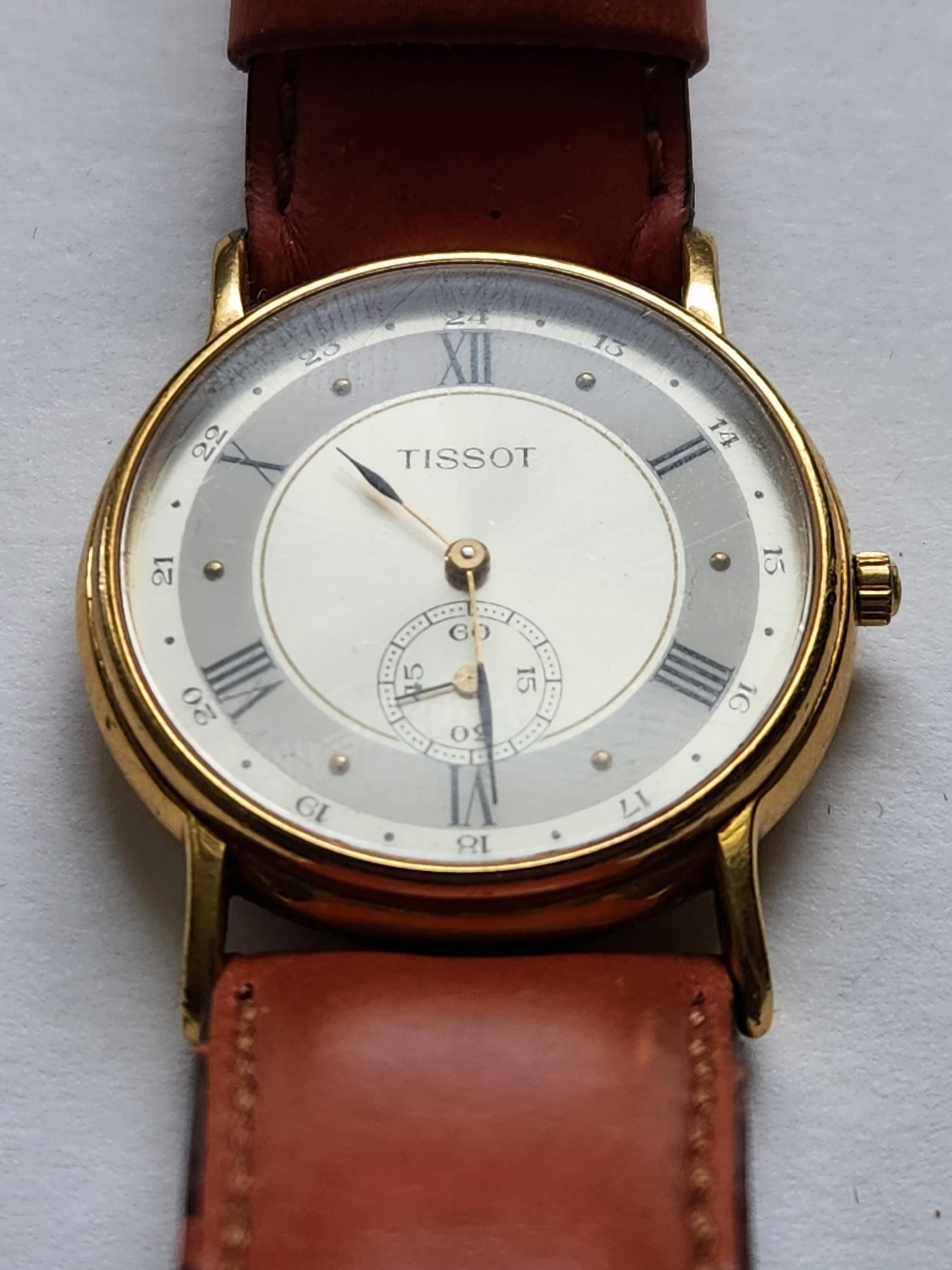 Tissot Ivory Metallic Dial Swiss Quartz Watch-d157 - Etsy
