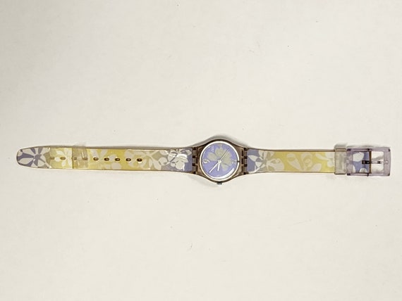 Swatch Flower Dial Strap Swiss Quartz Watch - Gem