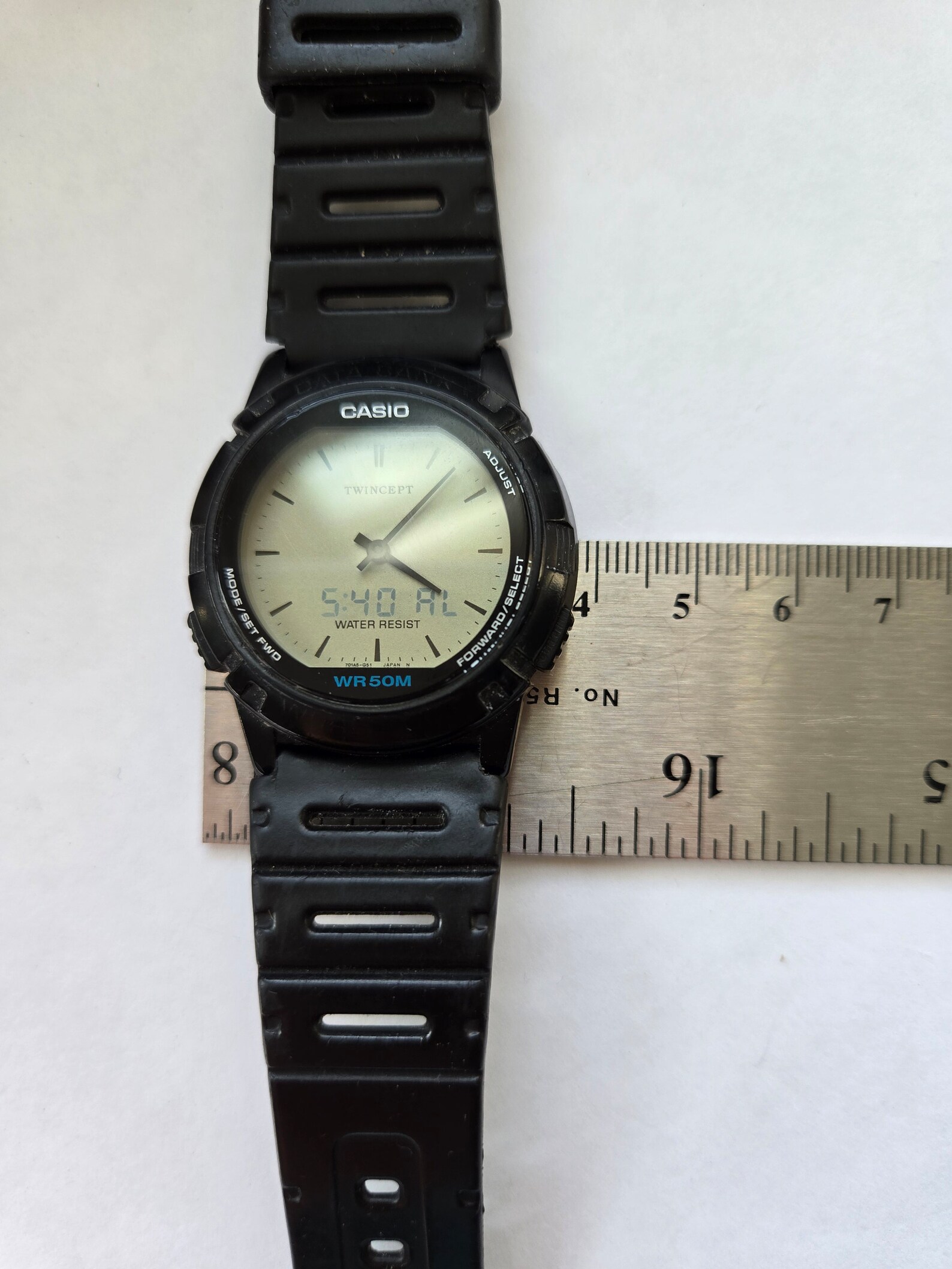 Casio World Time Twincept Digital Analog Quartz Watch-abx-20 1349 - Etsy