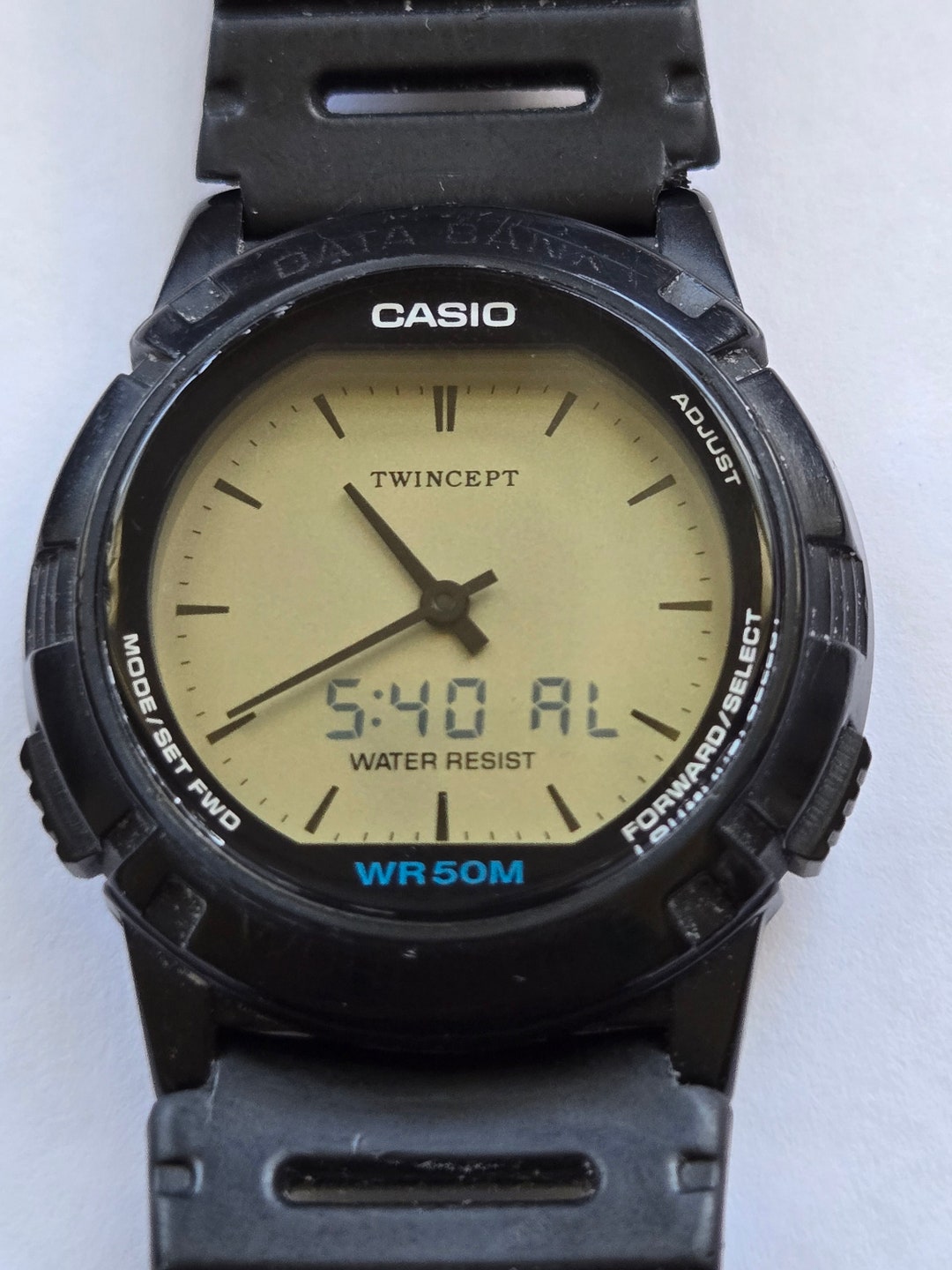 Casio World Time Twincept Digital Analog Quartz Watch-abx-20 1349 - Etsy