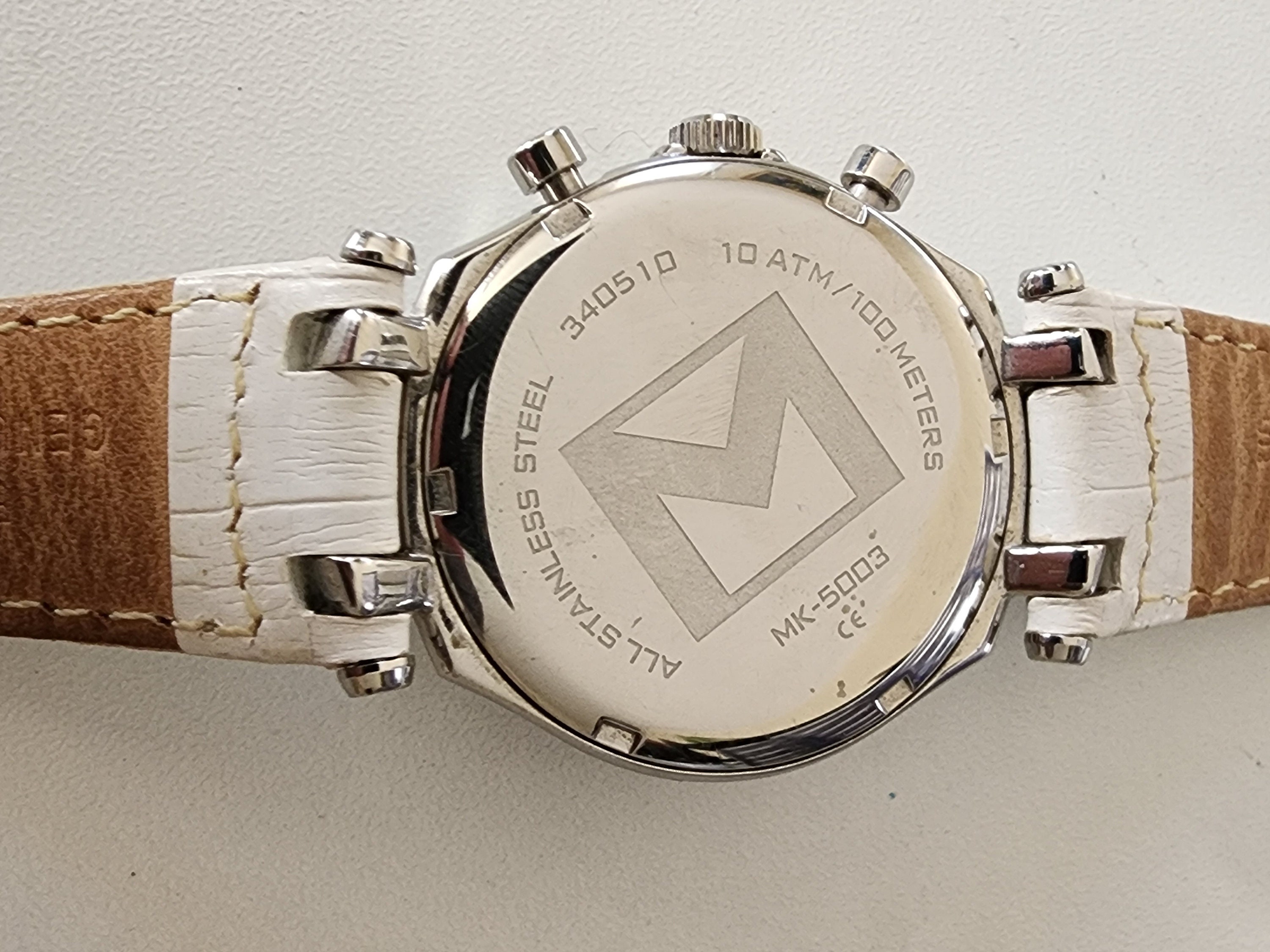 Michael Kors White Dial Chronograph Quartz Watch-mk 5003 - Etsy