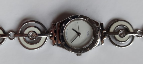 Swatch Irony Vintage White Dial Crystal Enamel Swiss … - Gem