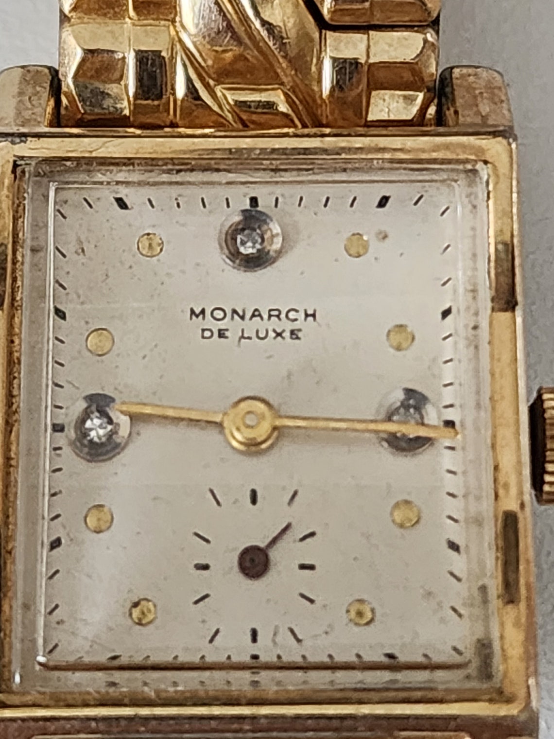 Monarch De Luxe Vintage Gold-tone Manual Swiss Watch - Etsy