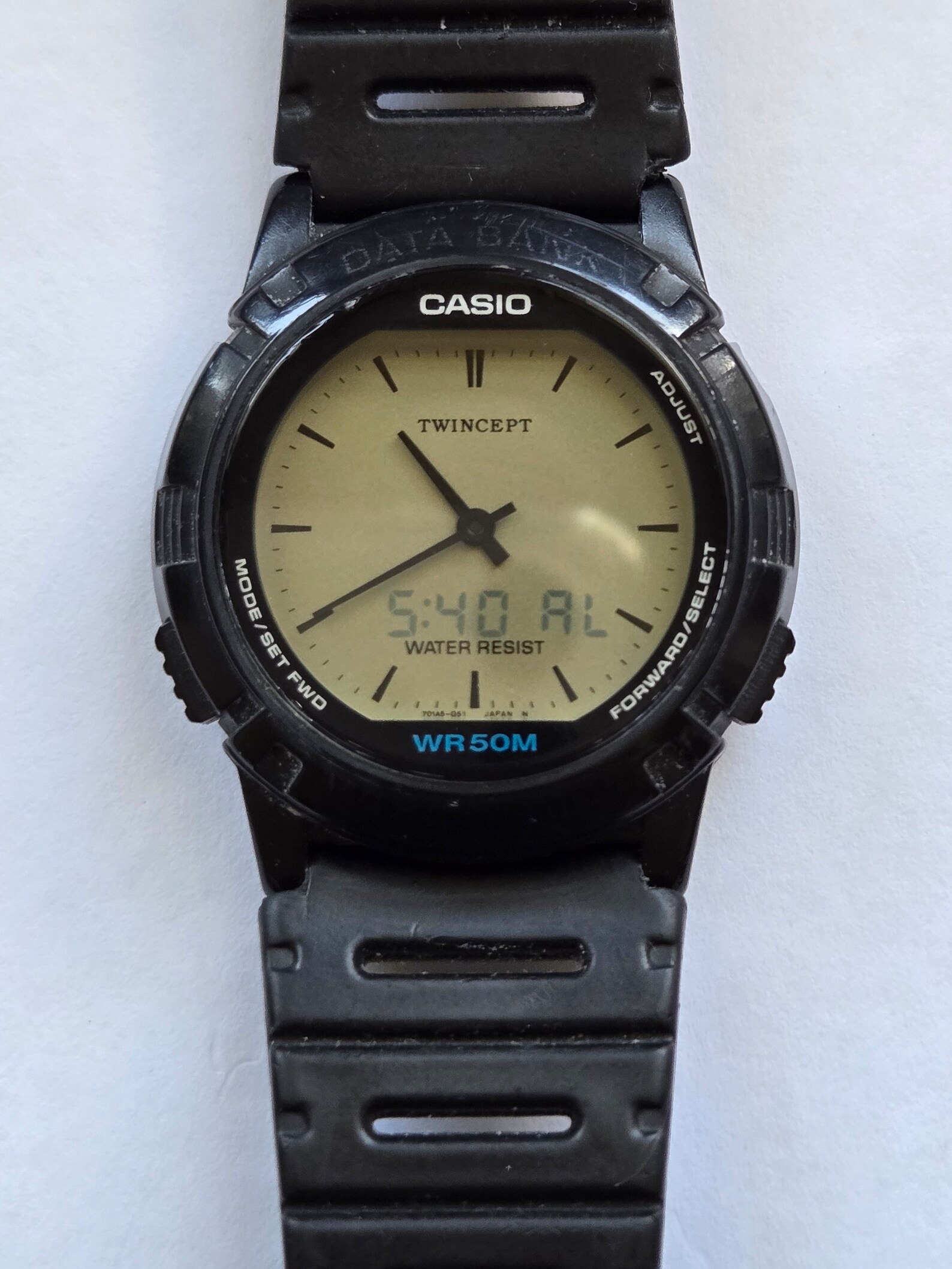 Casio World Time Twincept Digital Analog Quartz Watch-abx-20 1349 - Etsy