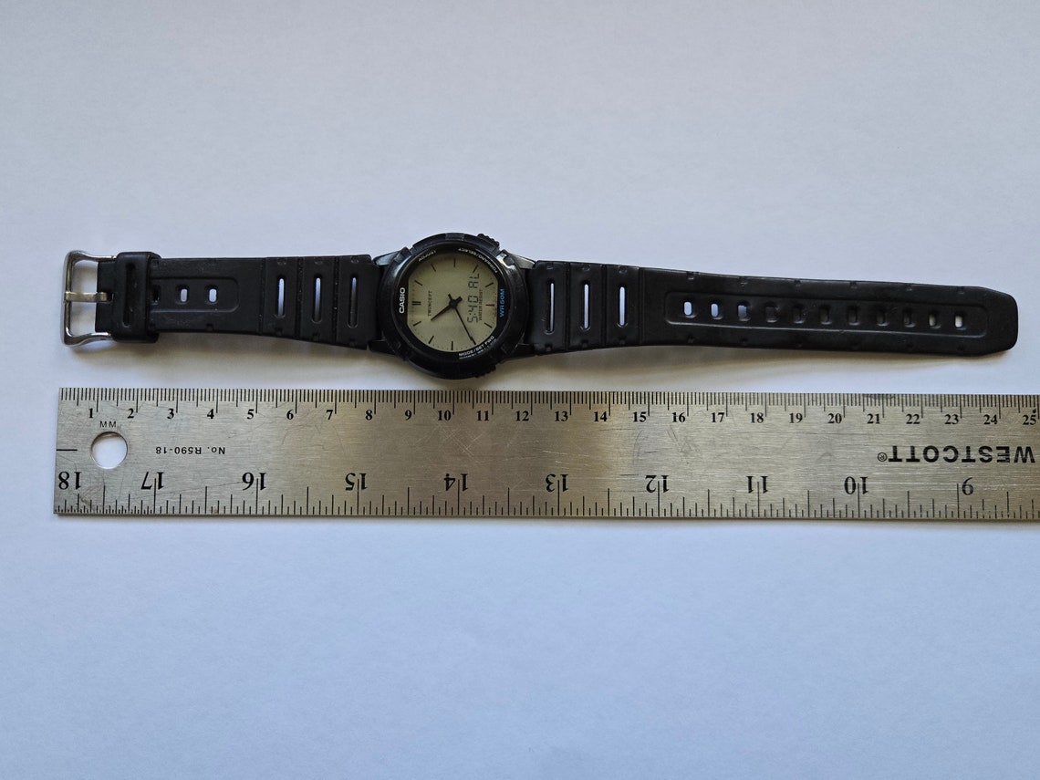 Casio World Time Twincept Digital Analog Quartz Watch-abx-20 1349 - Etsy