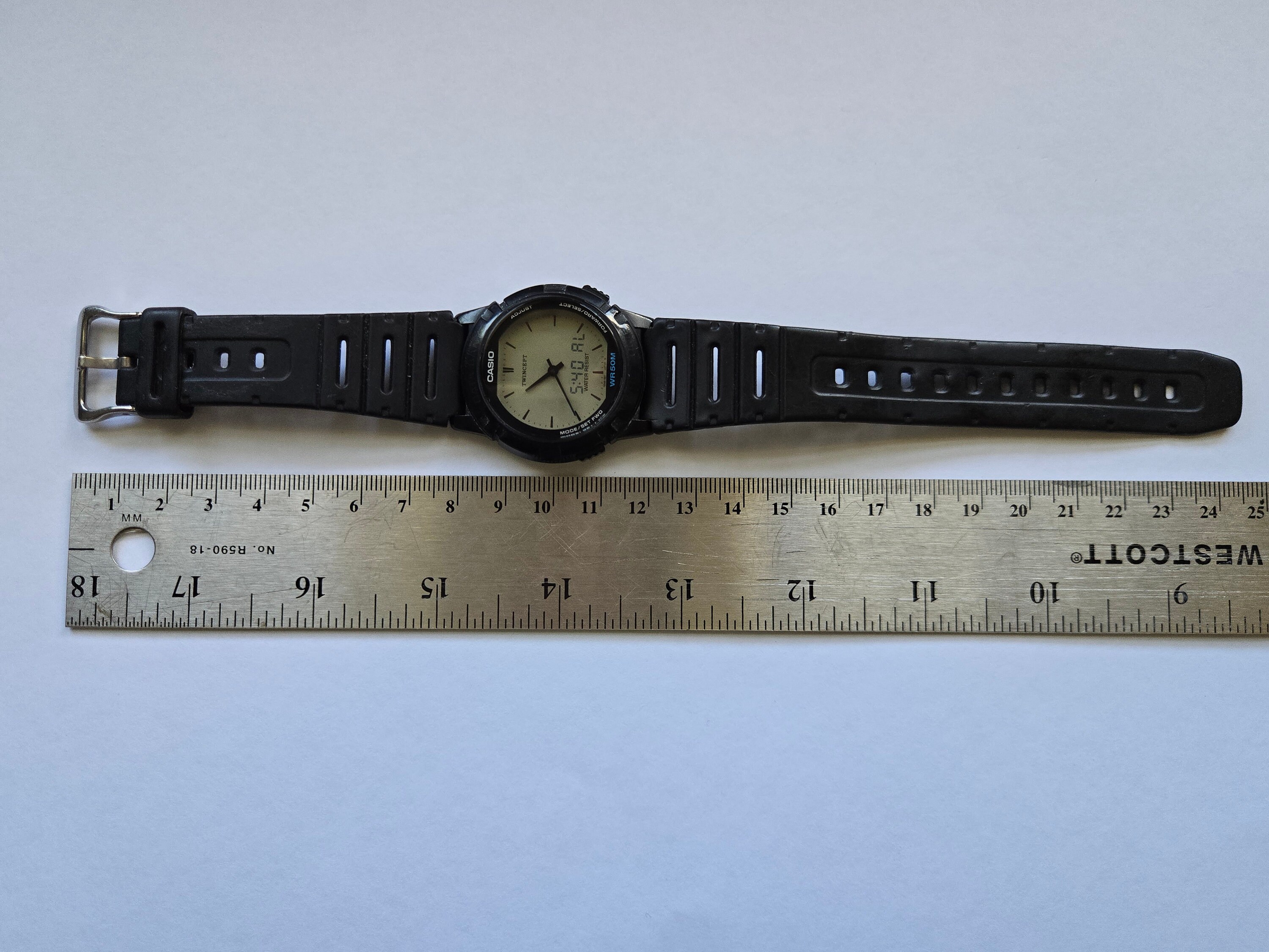 Casio World Time Twincept Digital Analog Quartz Watch-abx-20 1349 - Etsy