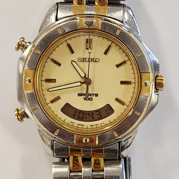 Seiko Digital Analog Watch - Etsy