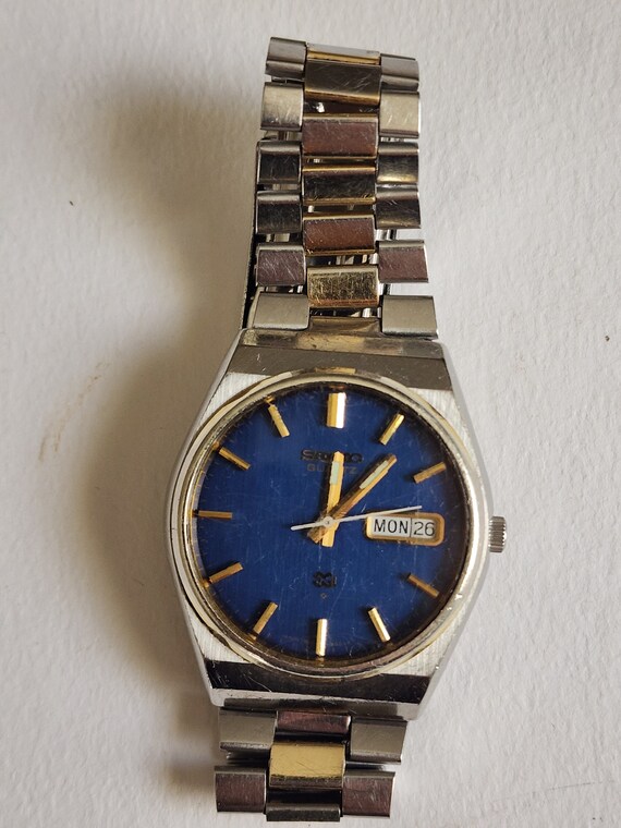 seiko quartz watch blue - Gem