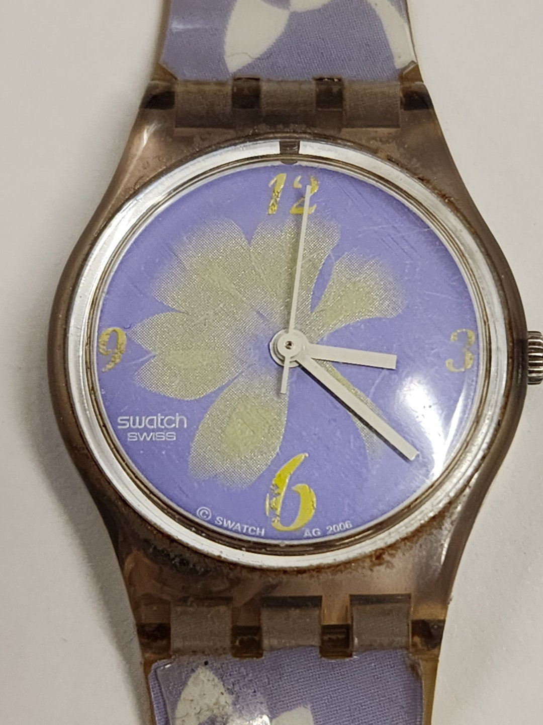 Swatch Flower Dial Strap Swiss Quartz Watch - Etsy