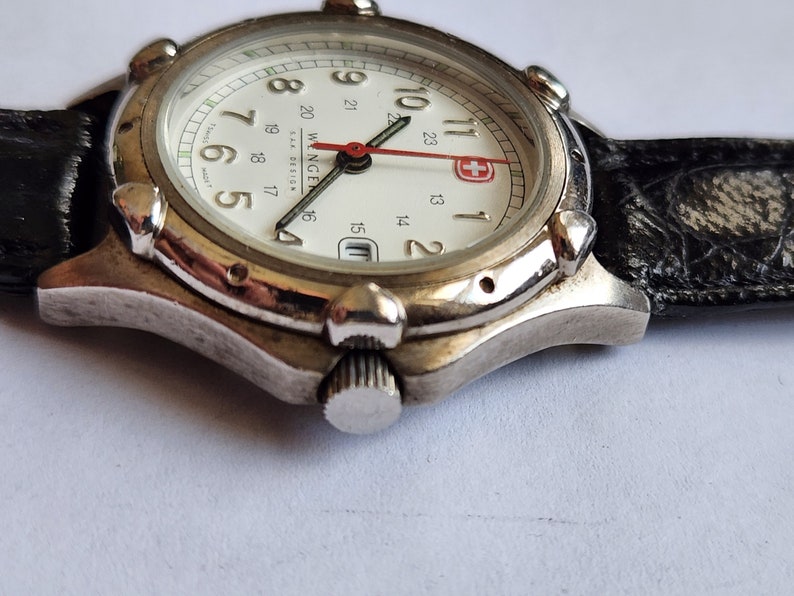 Wenger White Dial Date Swiss Quartz Watch-093-0690 - Etsy