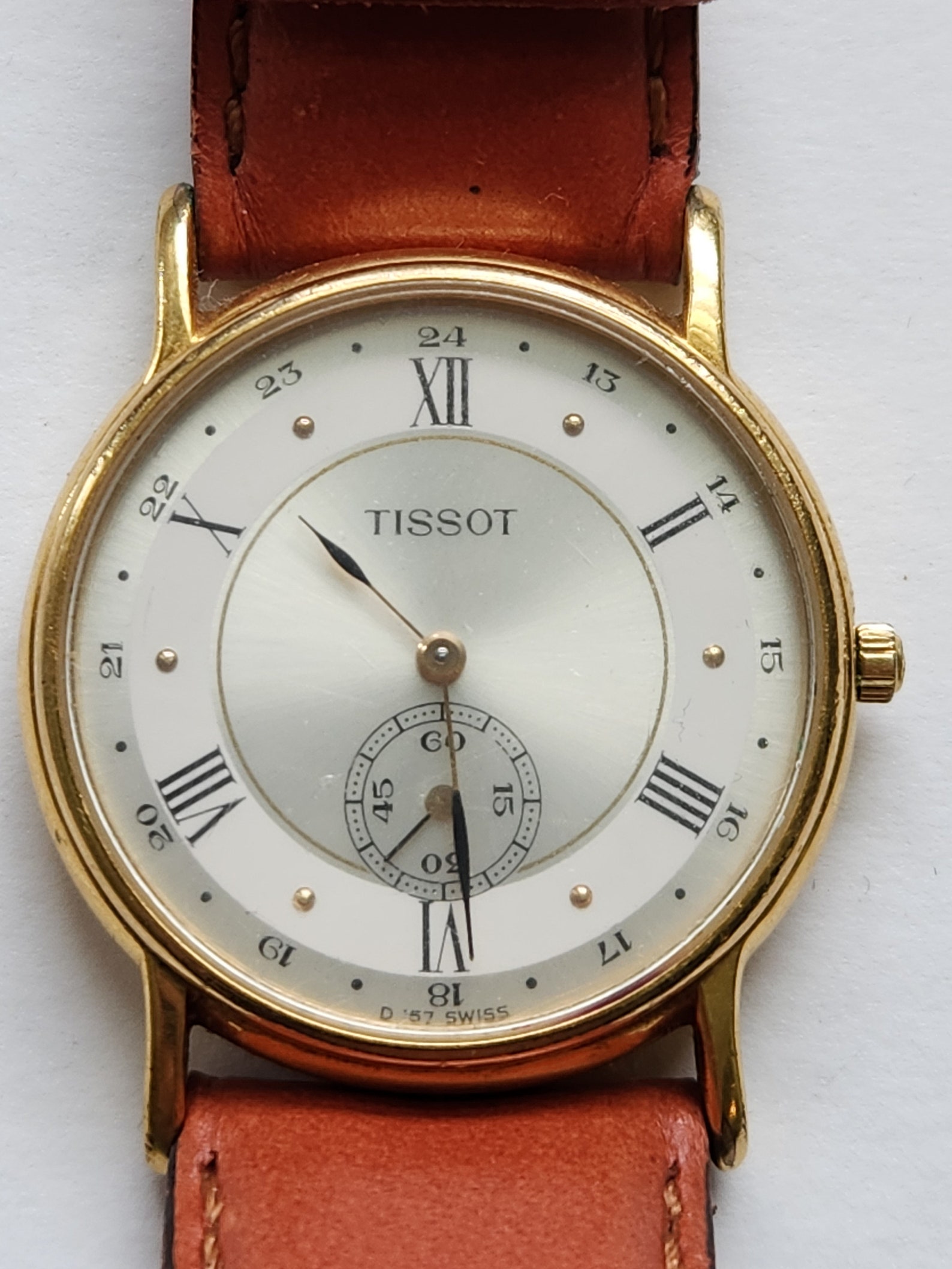 Tissot Ivory Metallic Dial Swiss Quartz Watch-d157 - Etsy