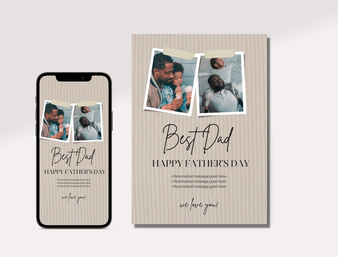 Personal Fathers Day Card Personalized Fathers Day Card - Etsy
