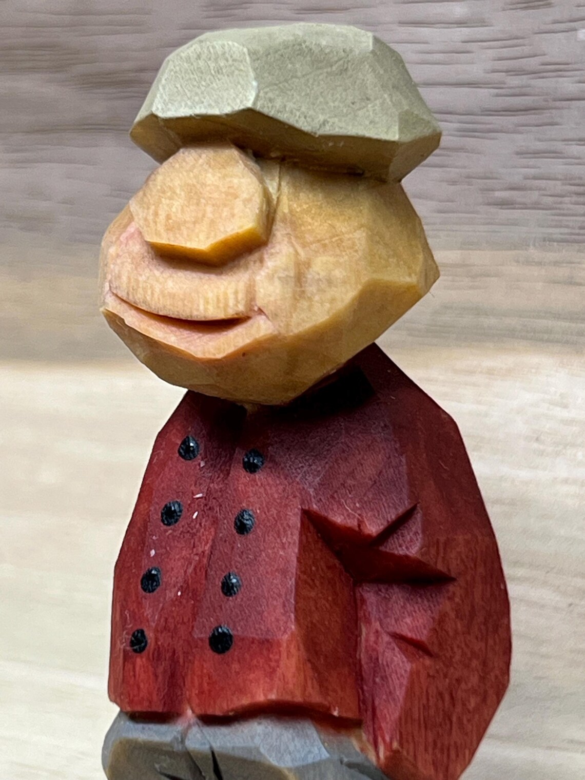 Hand Carved Basswood Chap - "charlie" Wood Sculpture - Etsy