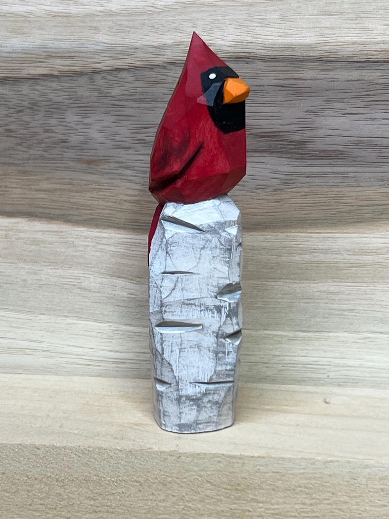 Hand Carved Male Cardinal - Etsy