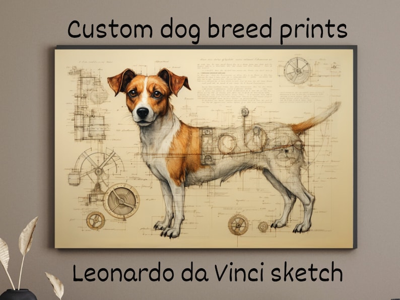 Custom Dog Portrait, Dog Breed Drawing, Dog Sketch, Unique Dog Picture ...
